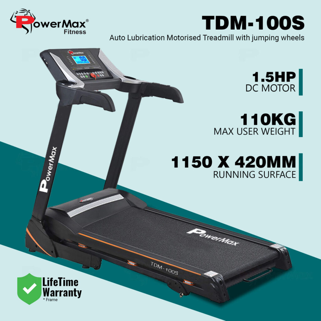 PowerMax Fitness TDM-100S® Motorized Treadmill with Jumping Wheel ...