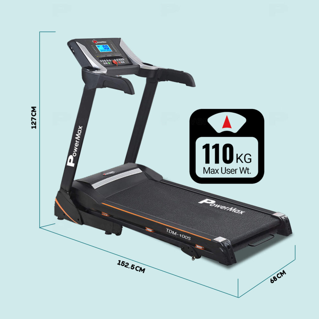 PowerMax Fitness TDM-100S® Motorized Treadmill with Jumping Wheel ...